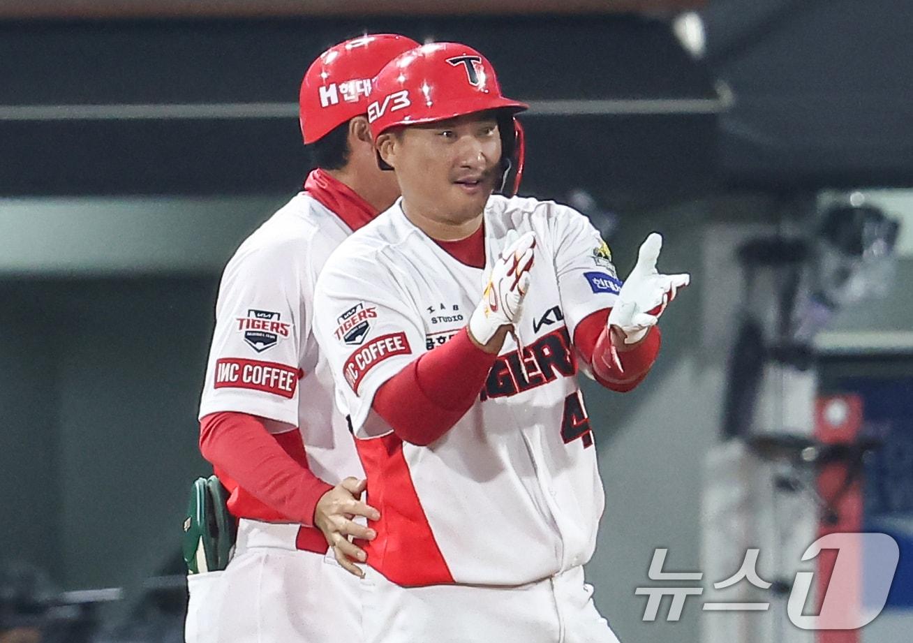 '김태군 적시타' KIA, 6회말 기어이 역전…'V12' 보인다[KS5] - 뉴스1
