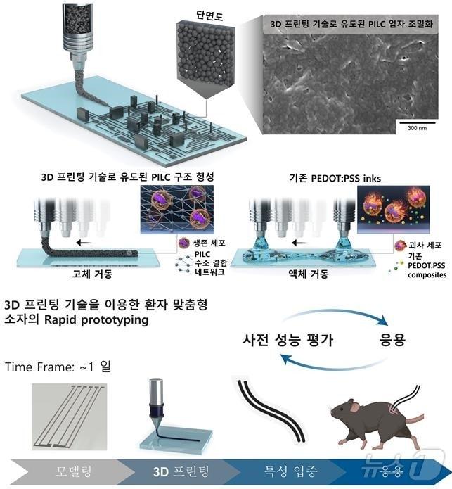 KAIST, 생체조직 표면서 심부까지 측정 '전도성 하이드로젤 소재' 개발 - 뉴스1