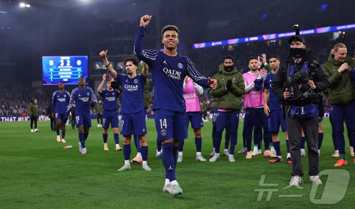 '이강인 결장' PSG, 애스턴 빌라에 역전패…합계 5-4로 UCL 4강행 - 뉴스1