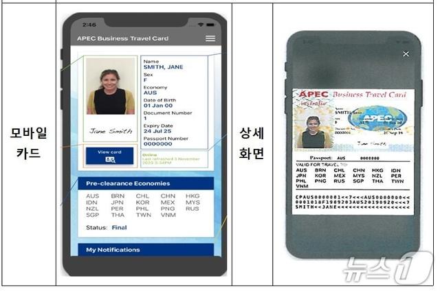 19개국 비자 없이 입국…'APEC 기업인 여행카드' 모바일 발급 - 뉴스1